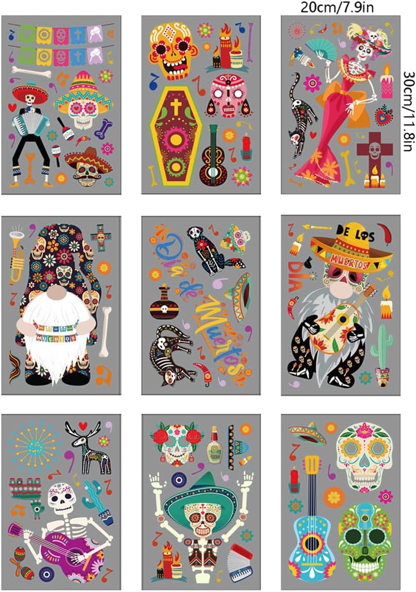 Dia de Los Muertos – Calcomanías para ventana del Día de los Muertos ...