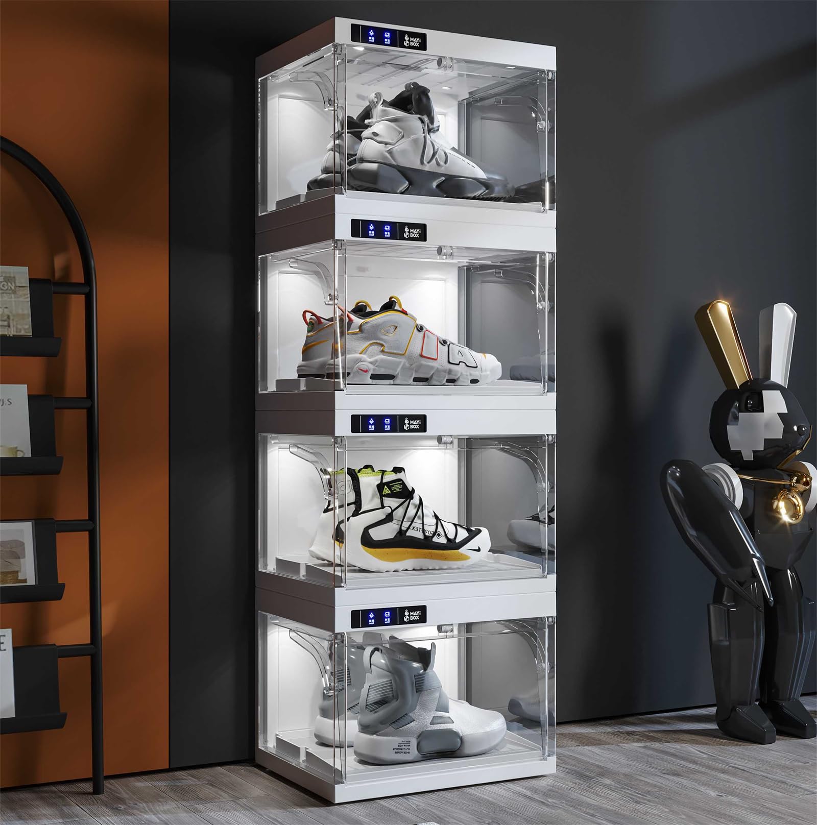 Amazon.com: DGCZYXGL Clear Shoe Box with Smart Control Doors and LED ...