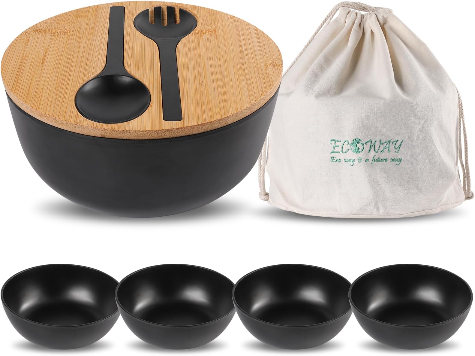 Amazon.com | AVC HOME Salad Bowls-10'' Inches Large Plastic Salad and ...