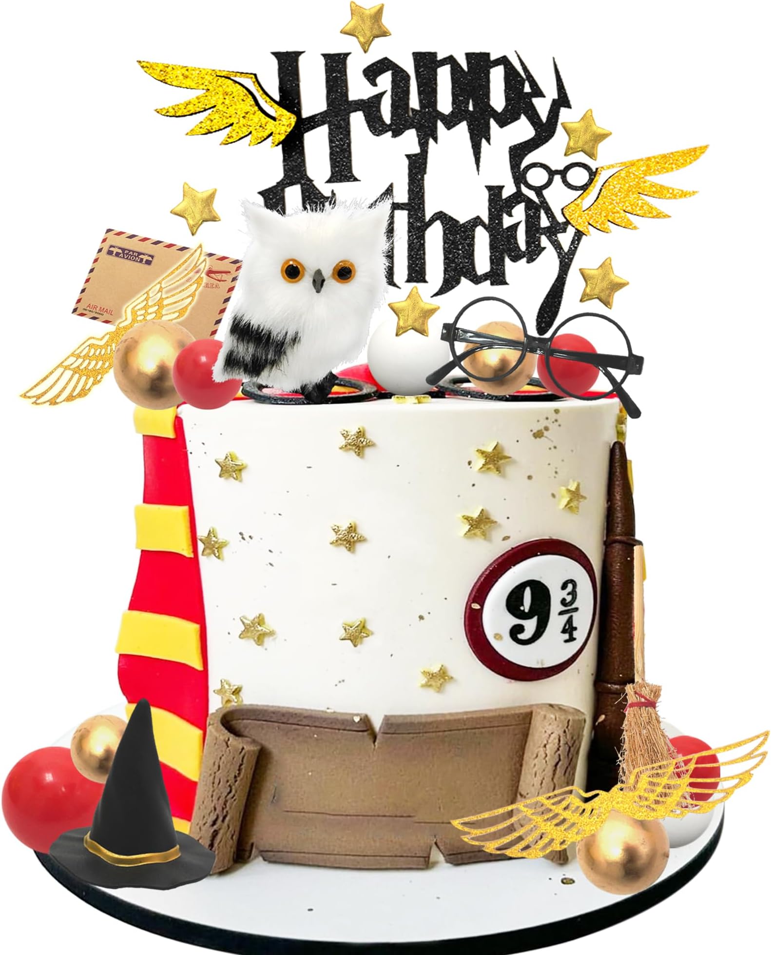 Amazon.com: YummyArt Edible Cake Topper - 7.8 inches round format birthday cake topper ...