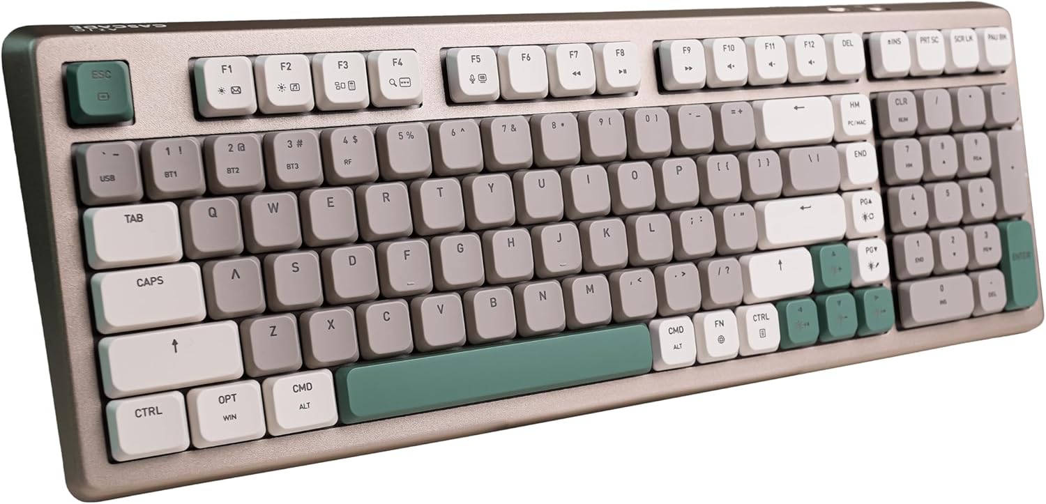 Amazon.com: Azio Cascade Slim Mechanical Keyboard, 98% Layout, Low ...