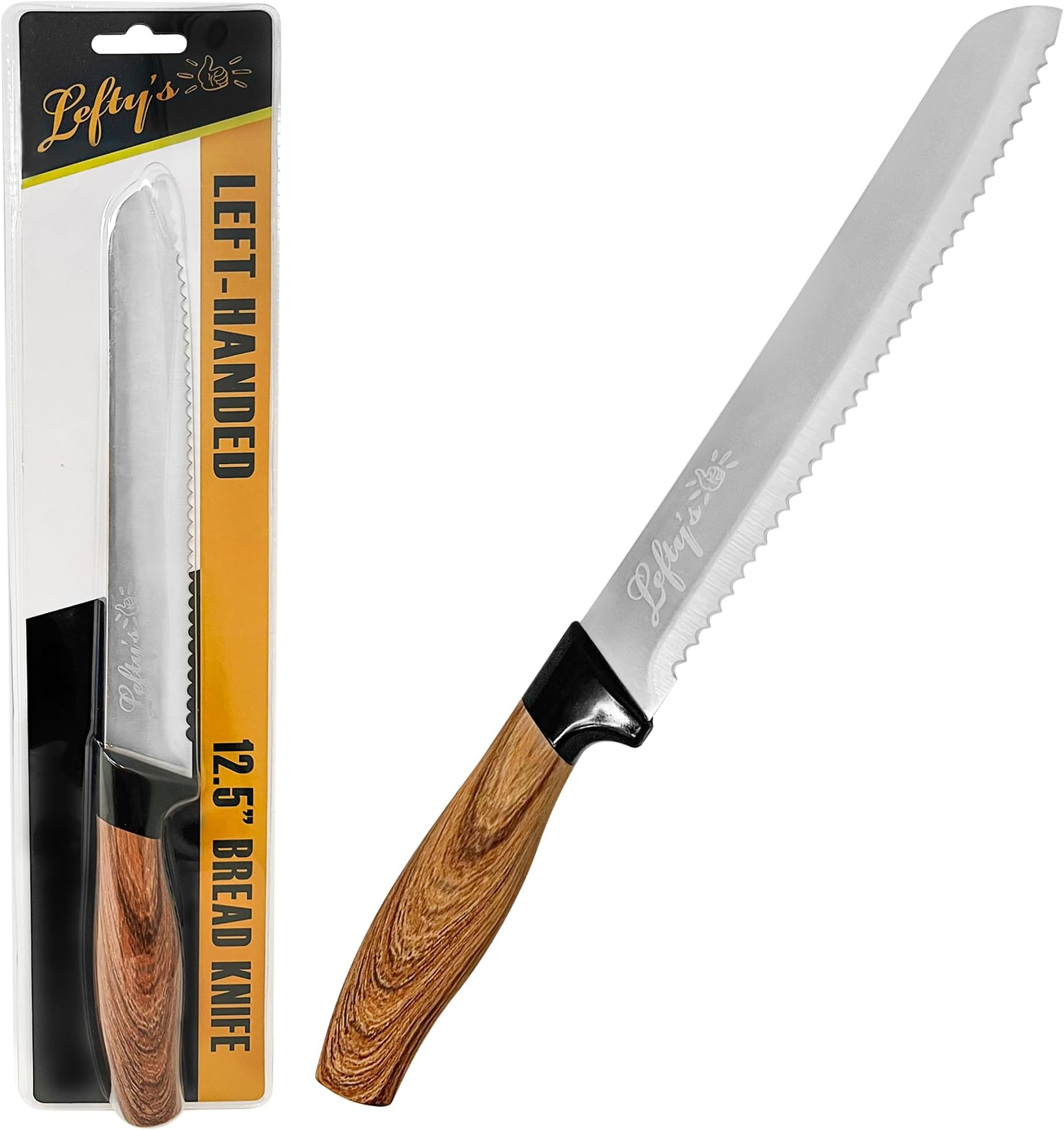 Amazon.com: Lefty’s Left Handed Bread Knife - Stainless Steel Durable ...