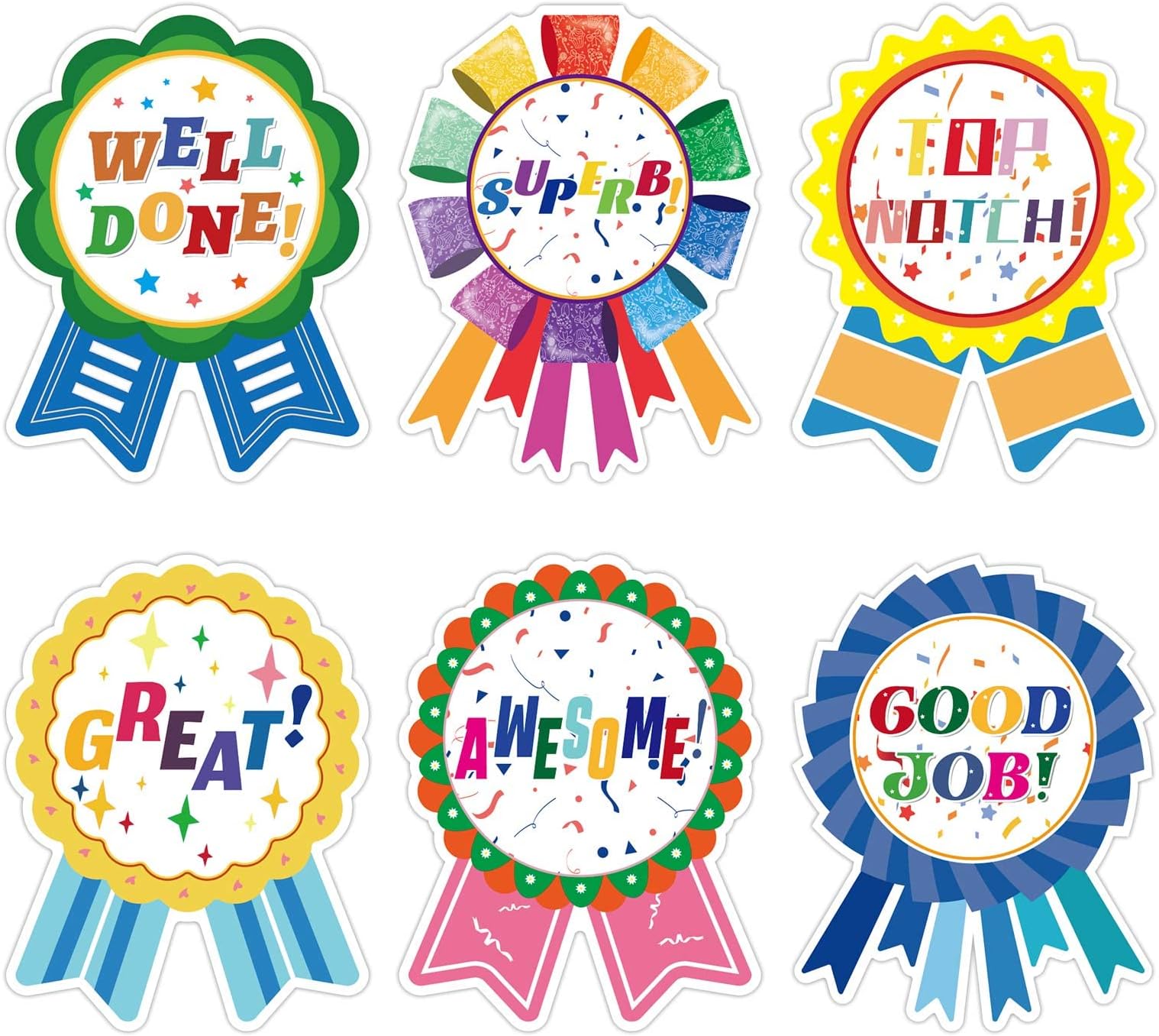 Amazon.com : Best Paper Greetings Award Stickers, Gold Certificate ...