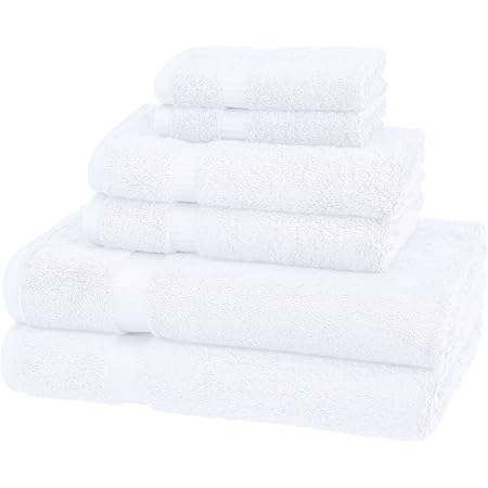Amazon.com: Amazon Brand – Pinzon Organic Cotton Hand Towels, Set of 6 ...
