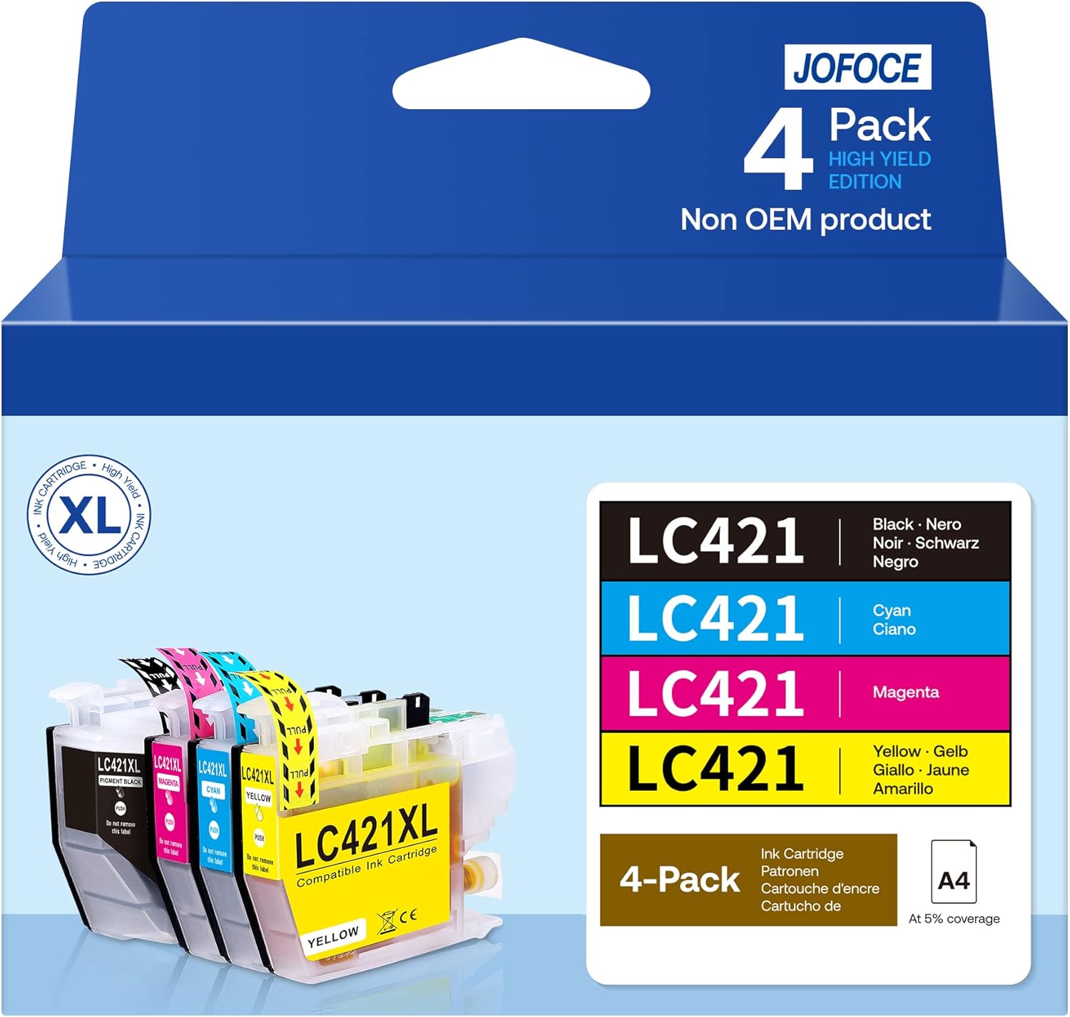 Jofoce LC421XL Cartouches d'encre Compatible pour Cartouche Brother ...