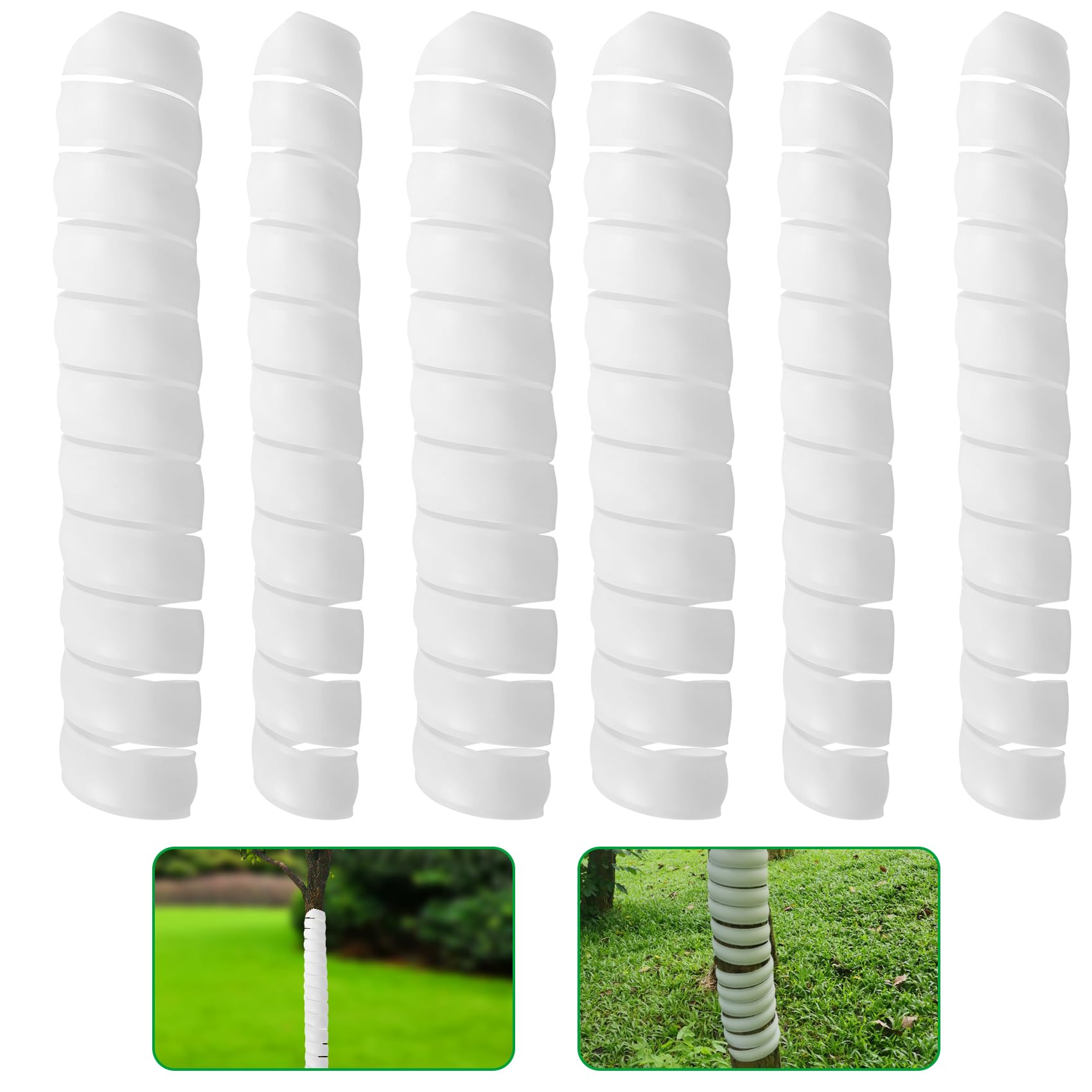 Snapklik.com : Tree Guards, Plastic Spiral Tree Guards 6 PCS Corrugated ...