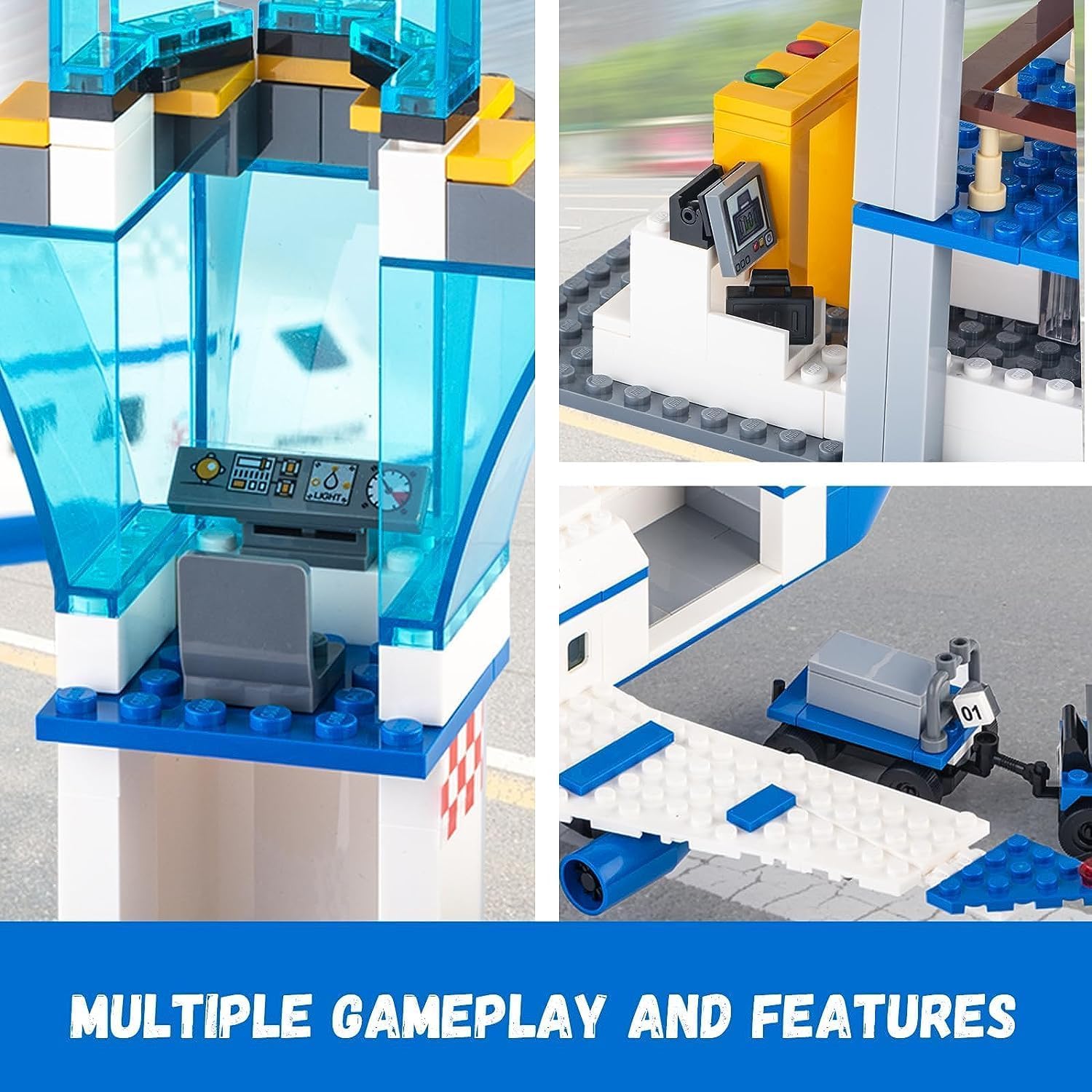 QLT City Airport Toy Building Blocks, Compatible with Lego City Police ...