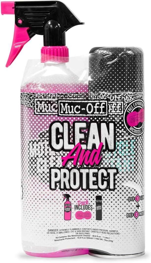 Amazon.com: Muc-Off Motorcycle Care Duo Kit - Motorcycle Cleaning Kit ...