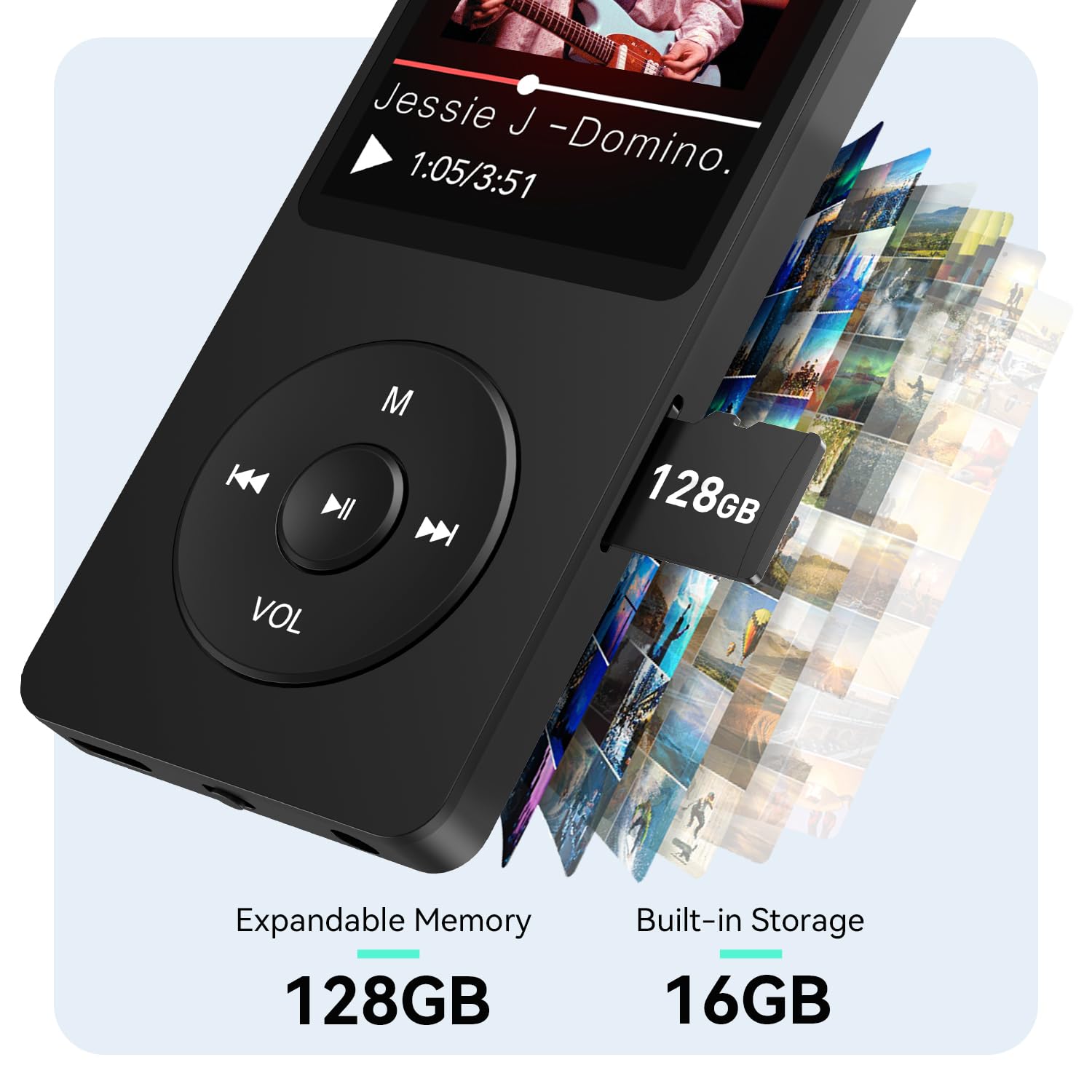 Snapklik.com : AGPTEK A02S 16GB MP3 Player, 70 Hours Playback Lossless ...