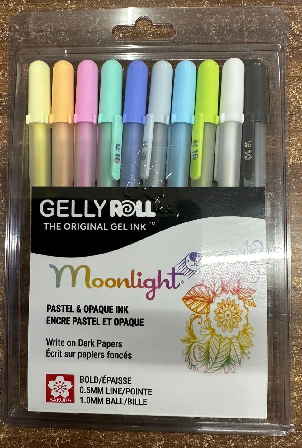 SAKURA Gelly Roll Moonlight Pastel And Opaque Color Pack Of 10 Pens ...