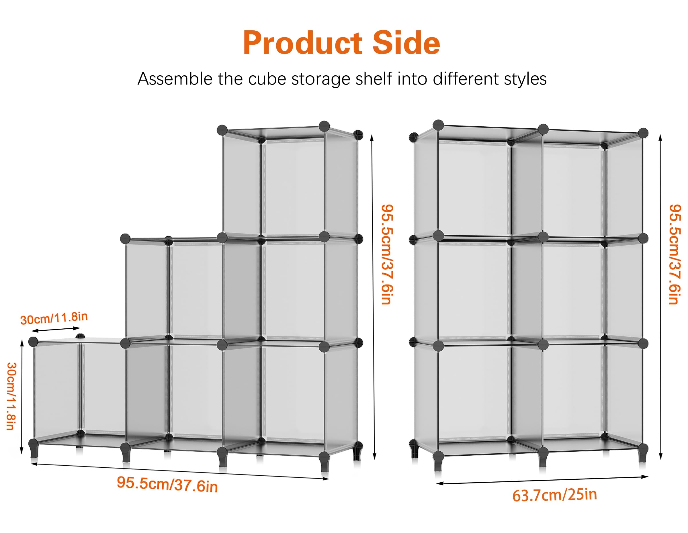 Snapklik.com : HOMIDEC 6 Light Grey Cube Storage Organizer, Modular ...