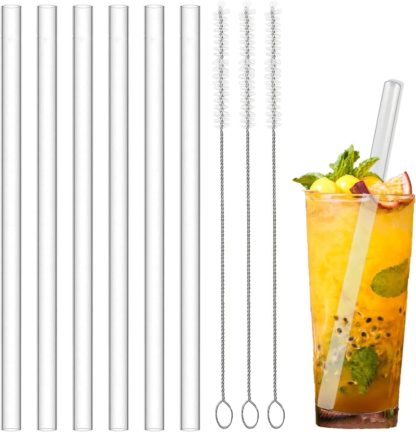Amazon.com: 6 Pcs Clear Silicone Straws for Hydroflask Wide Mouth ...