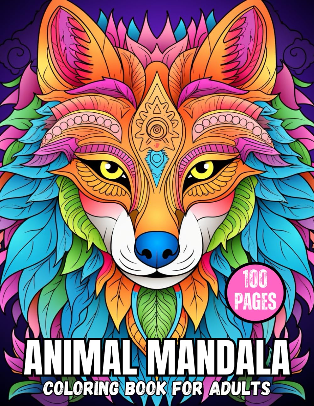 Amazon.com: 100 Pages Animal Mandala Coloring Book Adults: 100 Pages ...