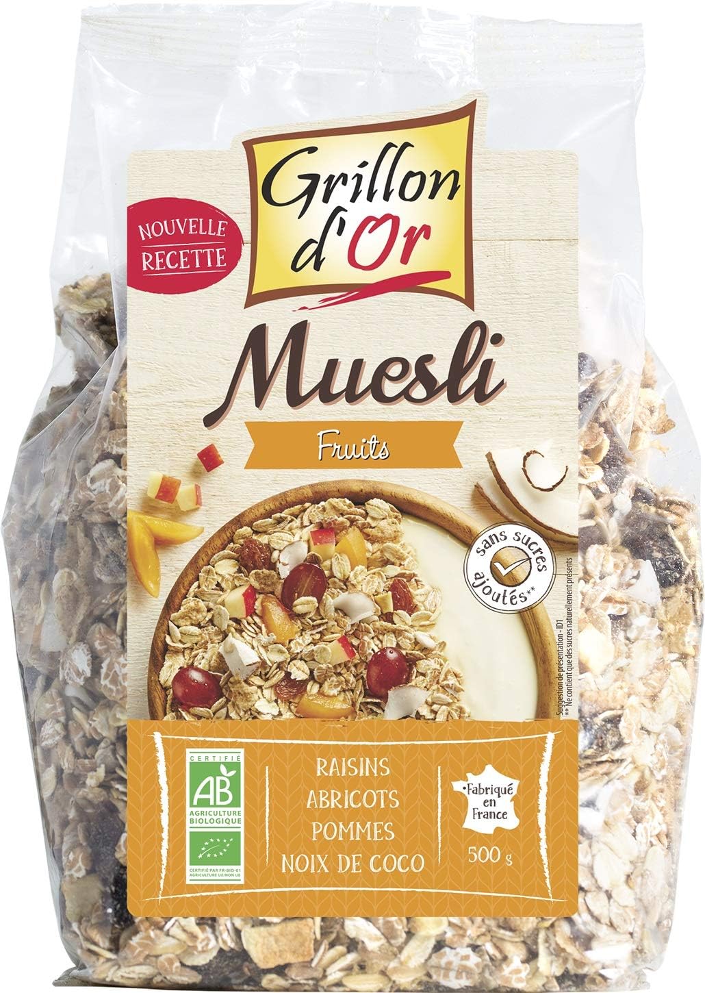 Grillon d'Or Muesli Fruits 500 g : Amazon.fr: Epicerie