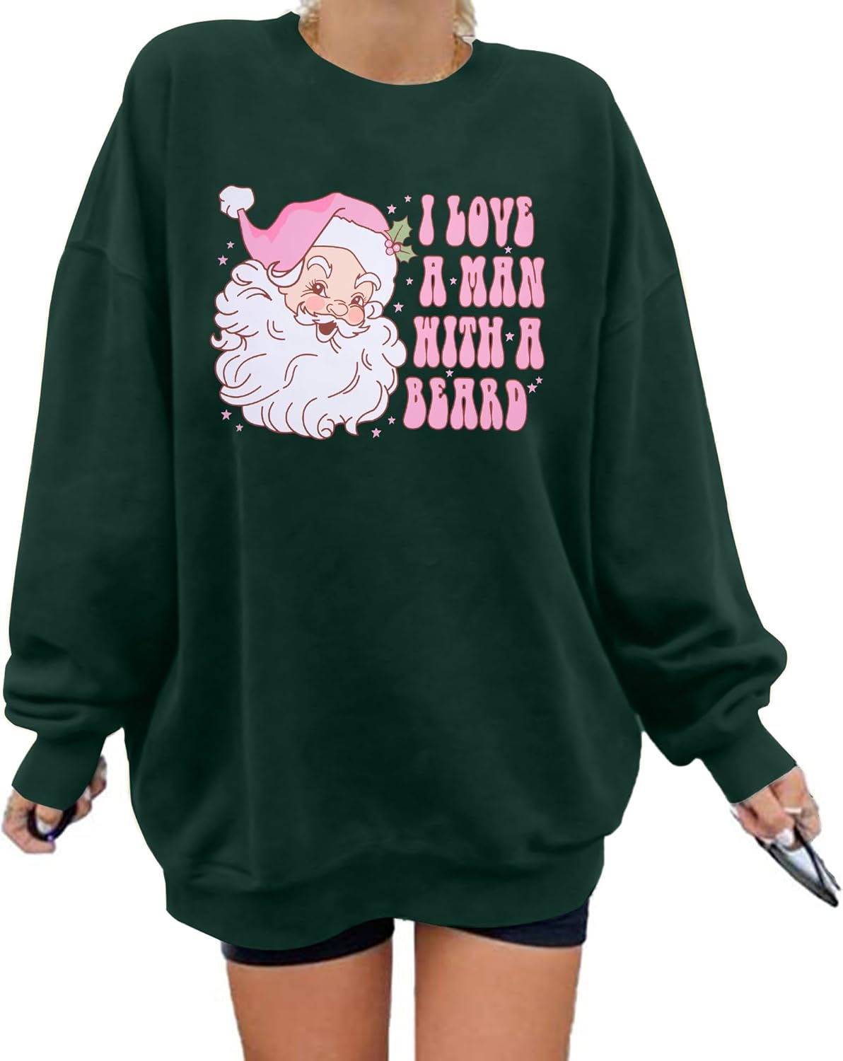 UNIQUEONE Sweat-shirt de Noël surdimensionné pour femme fantaisie ...