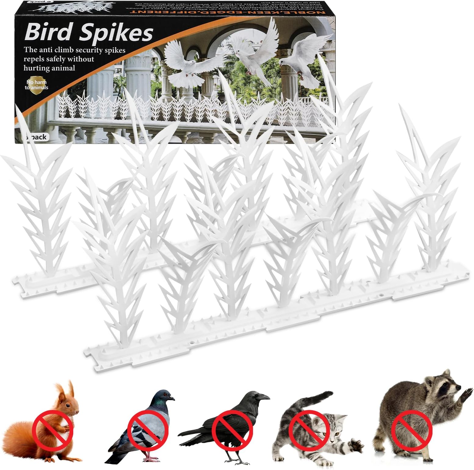 Amazon.com: Bird Spikes Laelr 6 Pack Bird Defender Spikes Fence Kit for ...
