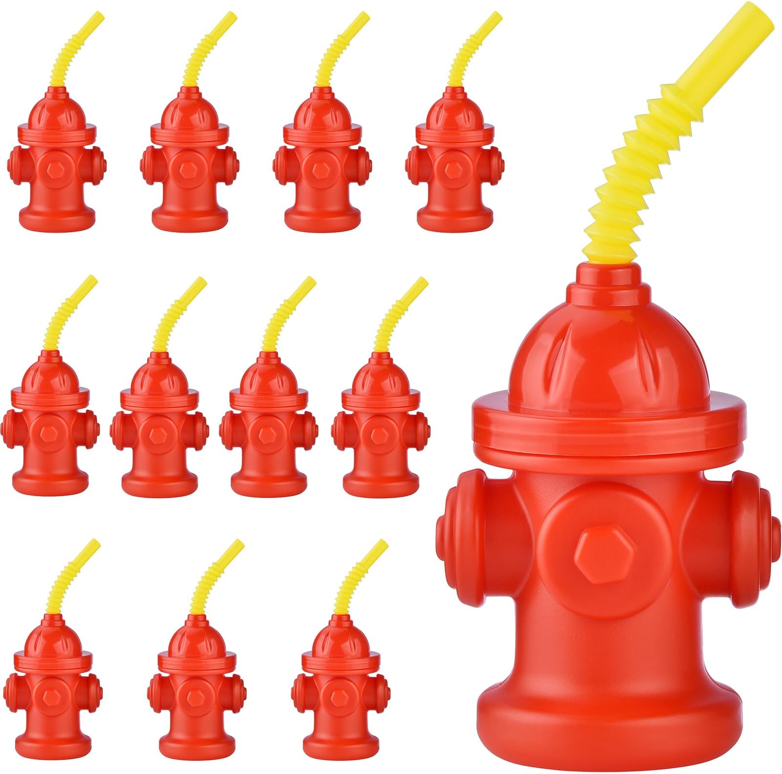 Amazon.com: ALINK 12 PCS Fire Hydrant Cups with Straws and Lids for Paw ...