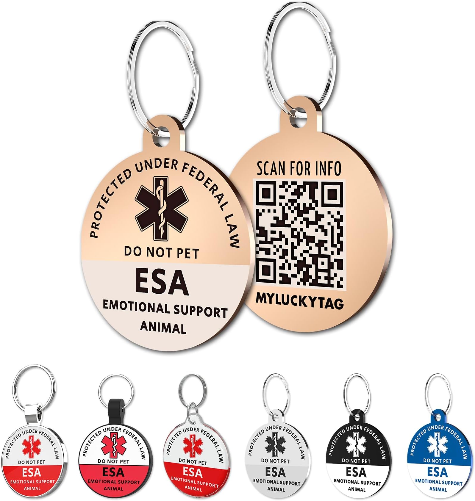 Amazon.com : Pet Dwelling ESA Emotional Support Animal QR Code ID Tags ...
