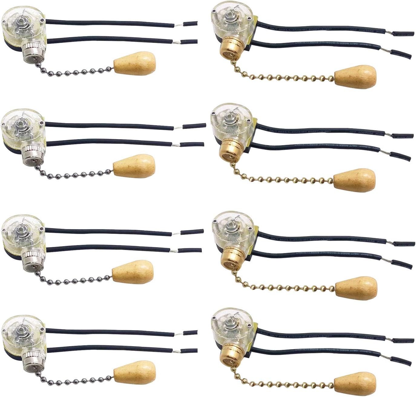 Pull Chain Switch, Ceiling Fans Lamps and Wall Lights Electrical Pull ...