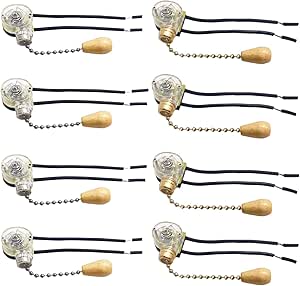 Pull Chain Switch, Ceiling Fans Lamps and Wall Lights Electrical Pull ...