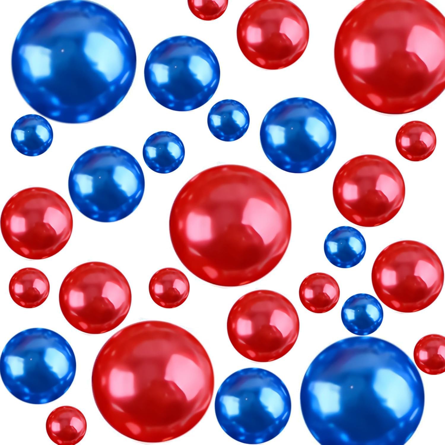 Amazon.com: FEICUIBEXI 10150 Pieces Red Blue Beads No Hole Bead for ...
