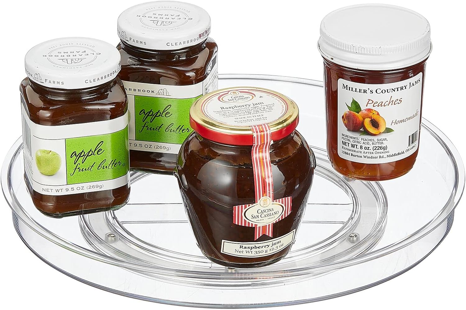 Amazon.com: mDesign Lazy Susan Turntable Plastic Spinner for Kitchen ...