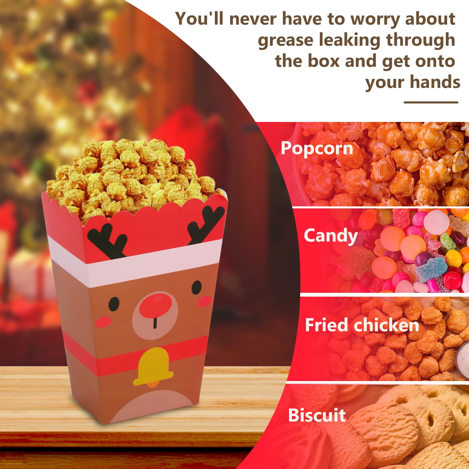 Snapklik.com : DECYOOL 24 Pcs Christmas Popcorn Boxes, Mini Christmas ...