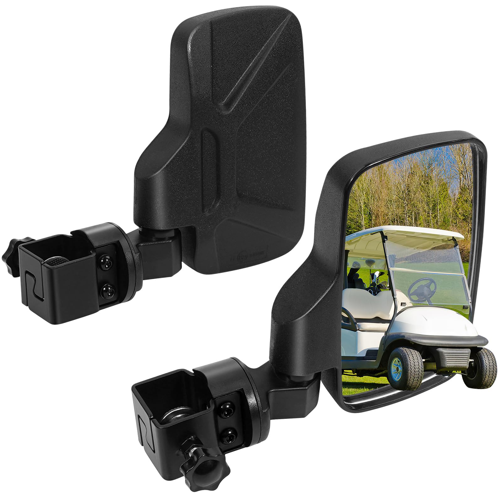 Amazon.com: Upgraded Golf Cart Side Mirrors Full Package Tube&No ...