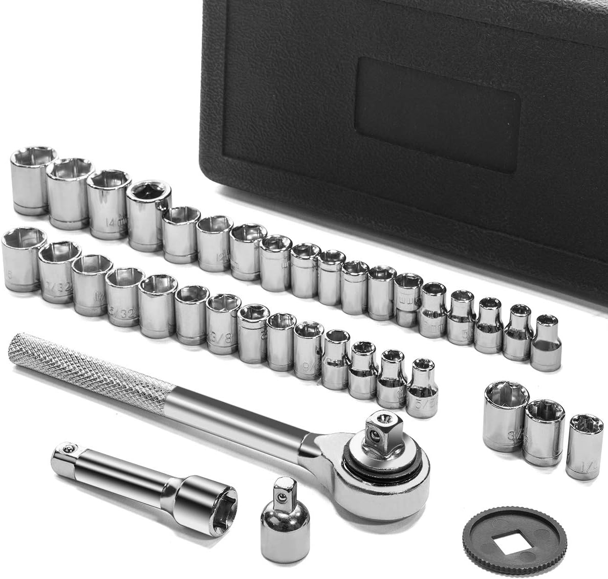 Amazon.com: Stark USA SAE/Metric 40-Piece SAE and Metric Socket Set, 1/ ...