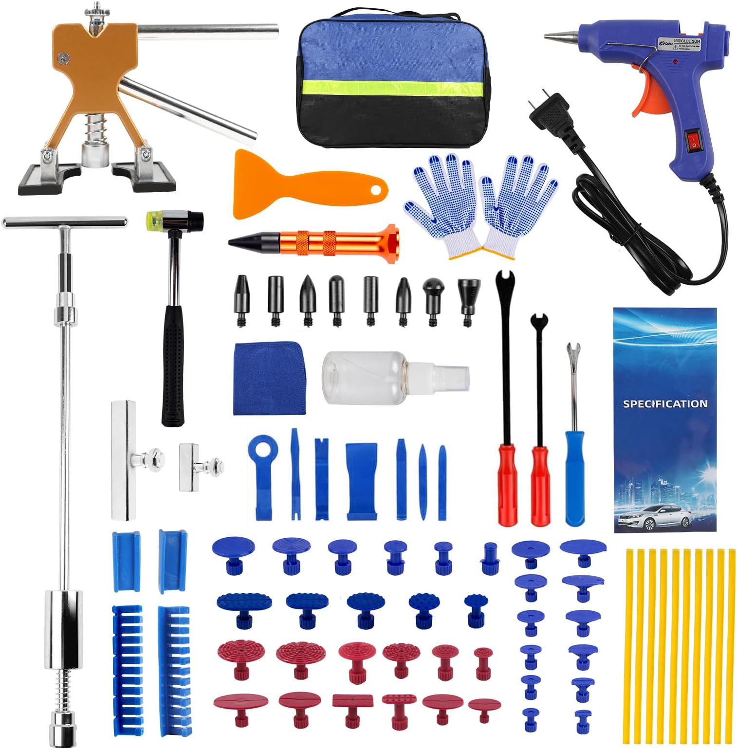 Amazon.com: TUOSHUNGE YD0B2 Auto Dent Puller Kit - Dent Remover Tools ...