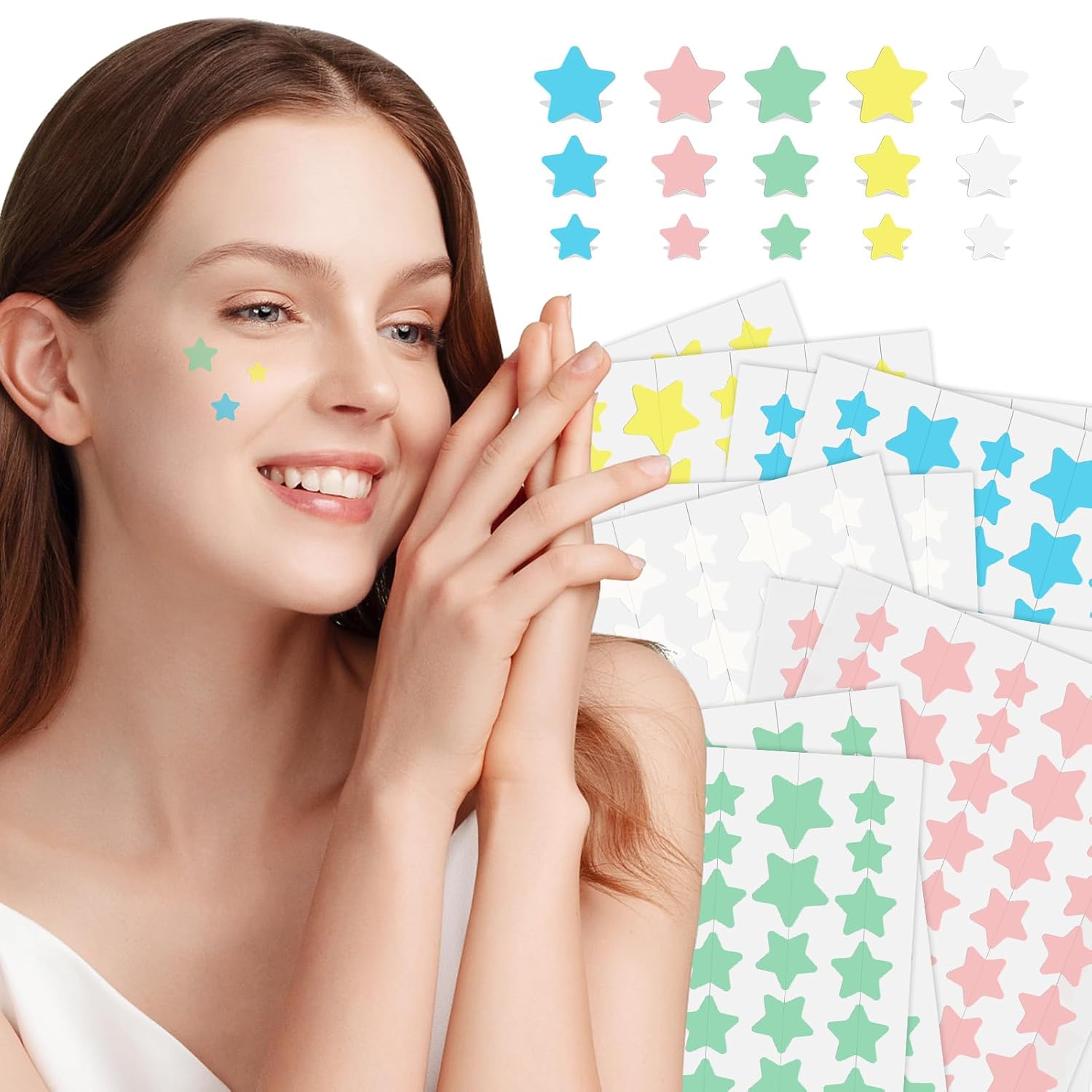 Amazon.com: Generic Star Acne Patches 5 Colors, Hydrocolloid Pimple ...