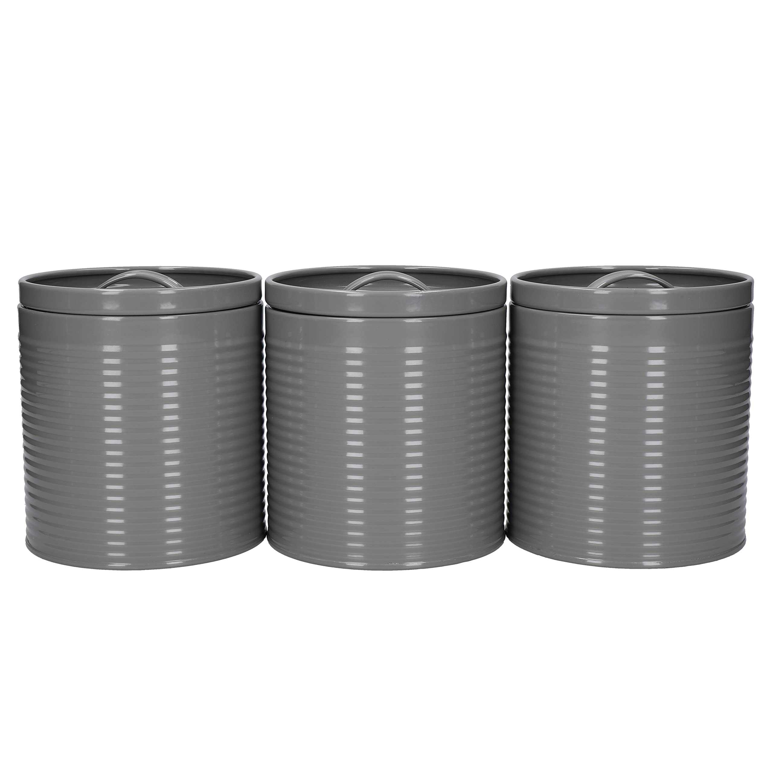 KitchenCraft Storage Canisters, Grey, 3 Pieces, Gift Boxed : Amazon.co ...