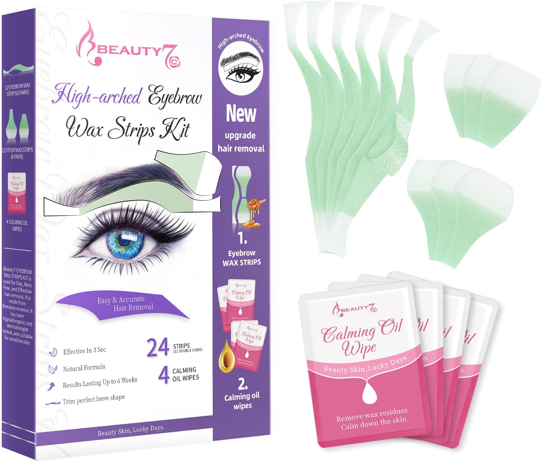 Amazon.com: Nad's Facial Wax Strips - Hypoallergenic All Skin Types ...