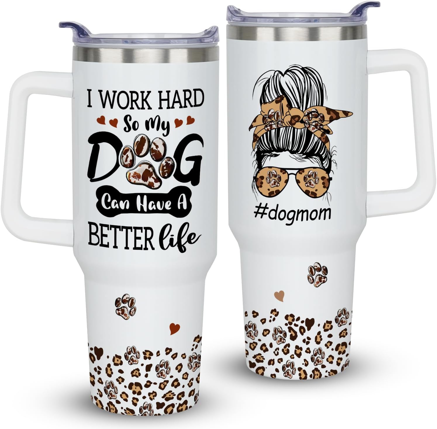 Amazon.com | Best Dog Mom Ever Tumbler - Dog & Cat Personalized Custom ...