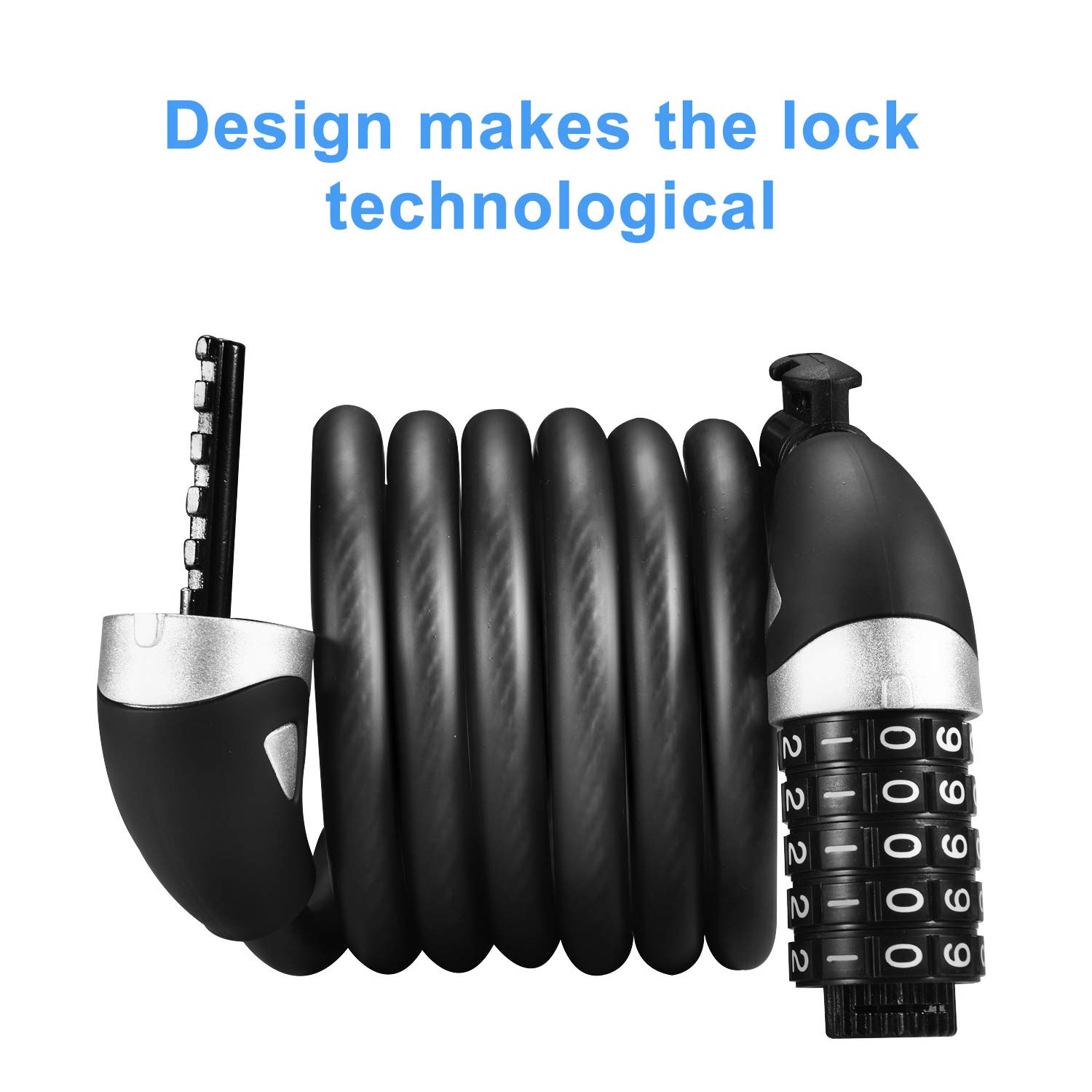 Snapklik.com : LEICHTEN Bike Lock, 5 Digit Resettable Combination ...