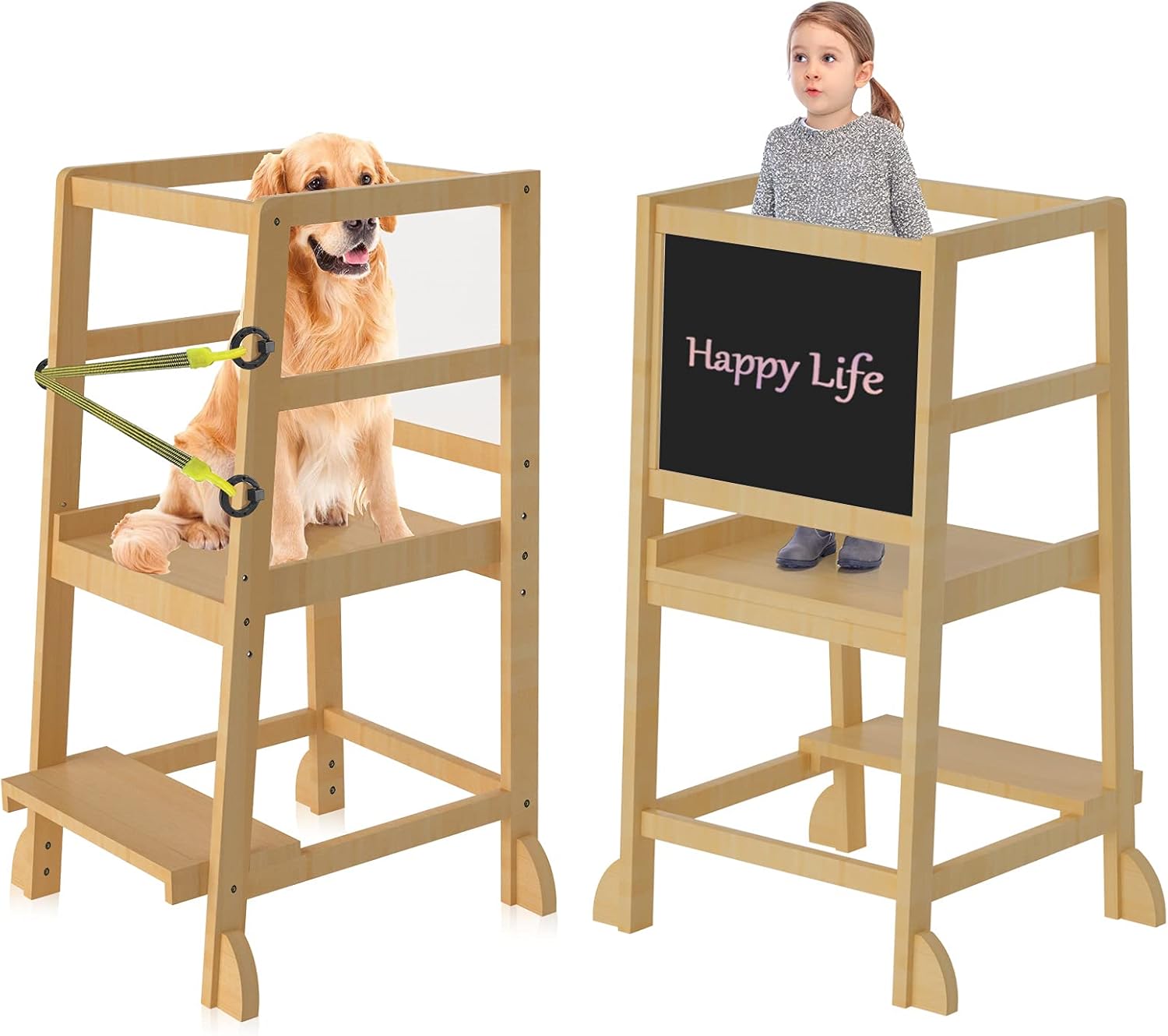 GNEGNIS Learning Tower Kitchen Helper Stand for Child Kids Step Stool ...