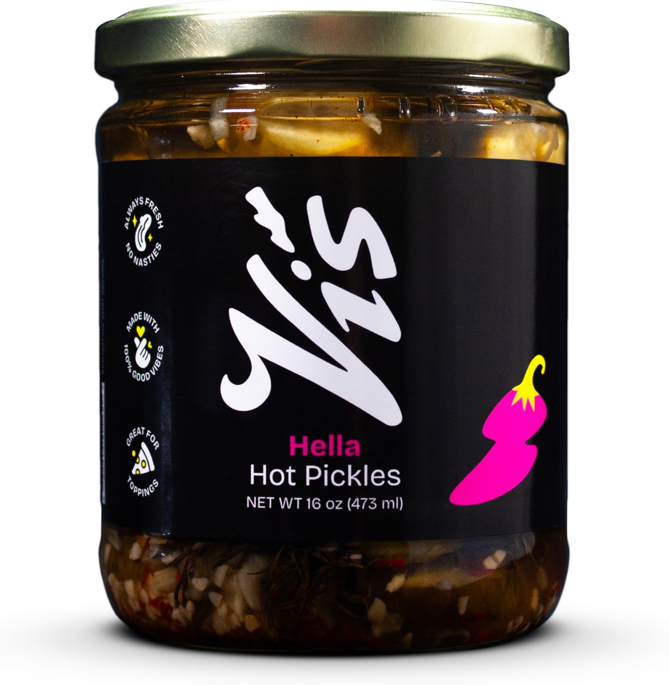 Amazon.com : Mikey V's Spicy Carolina Reaper Pickles (3-Pack) : Grocery ...