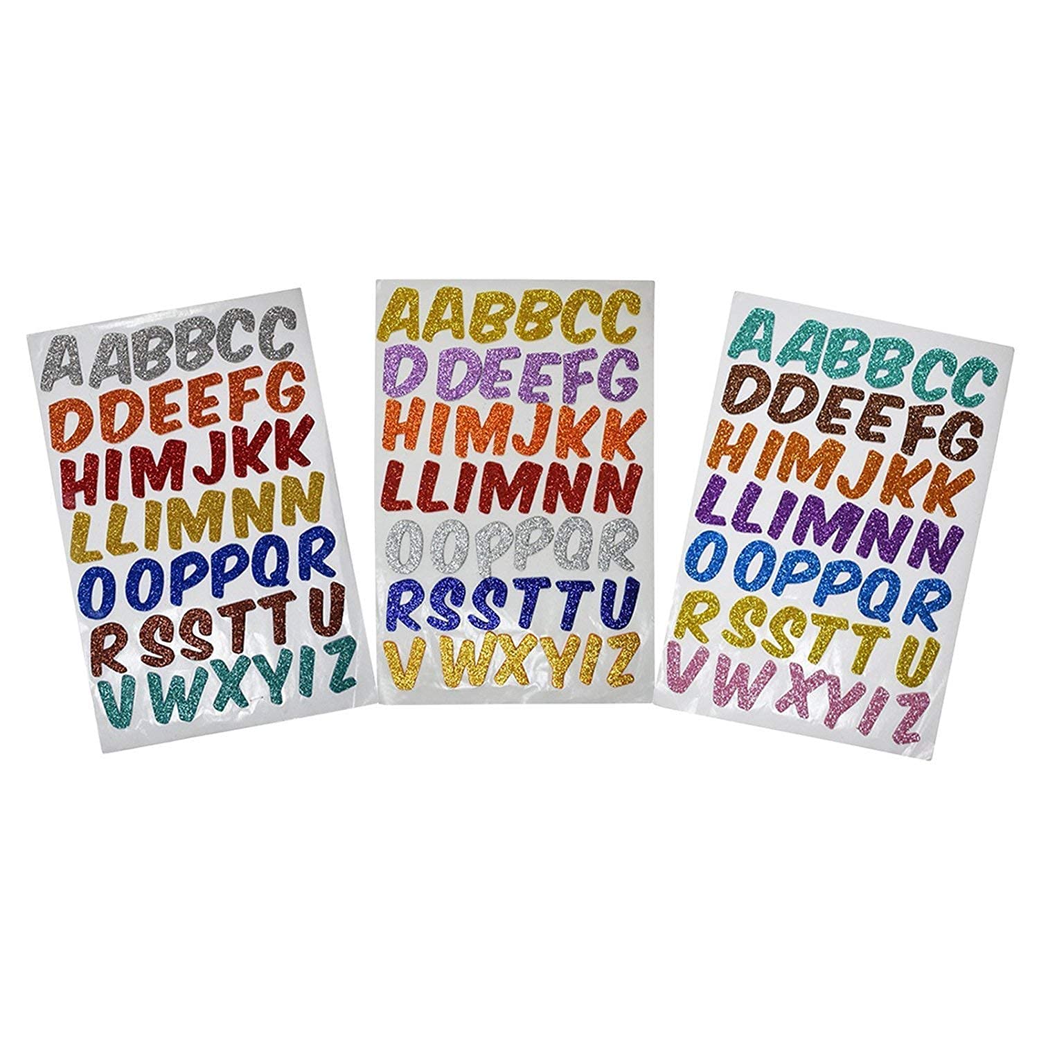 ECLET Glitter Foam Self Adhesive ABCD/Alphabets Wall Stickers for Art ...