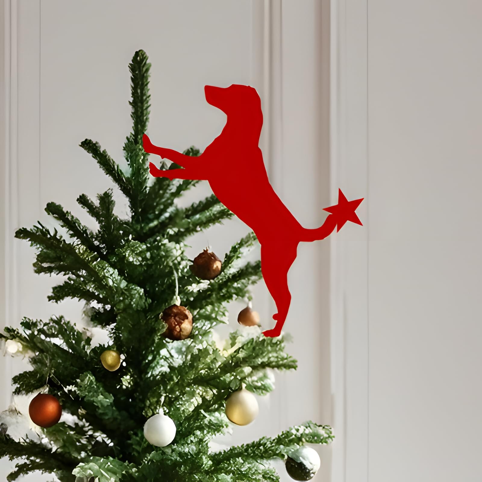 Amazon.com: Dog Christmas Tree Topper - Christmas Tree Decorations ...