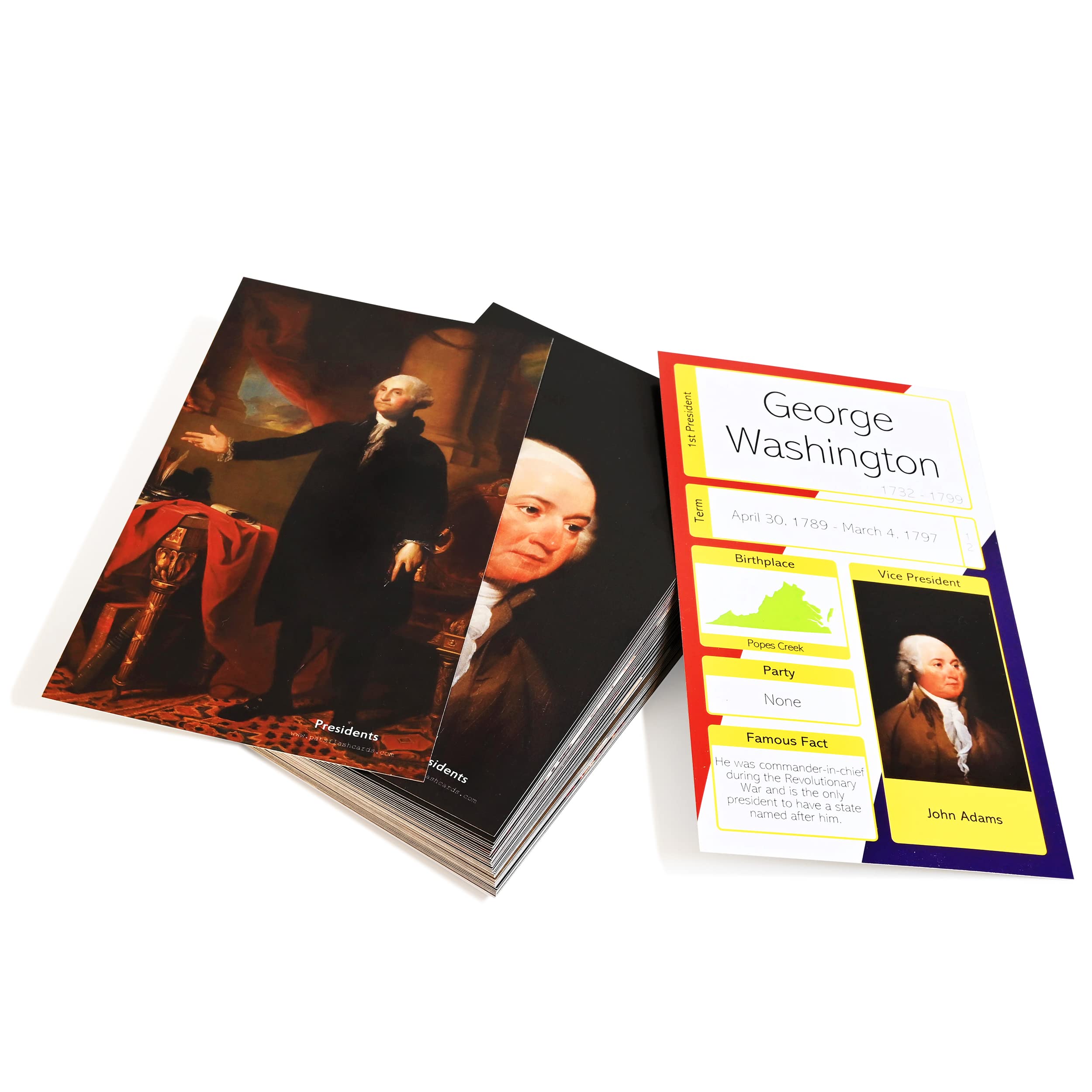 Amazon.com: Pat's Flash Cards U.S. Presidents Flash Cards Made in The U ...