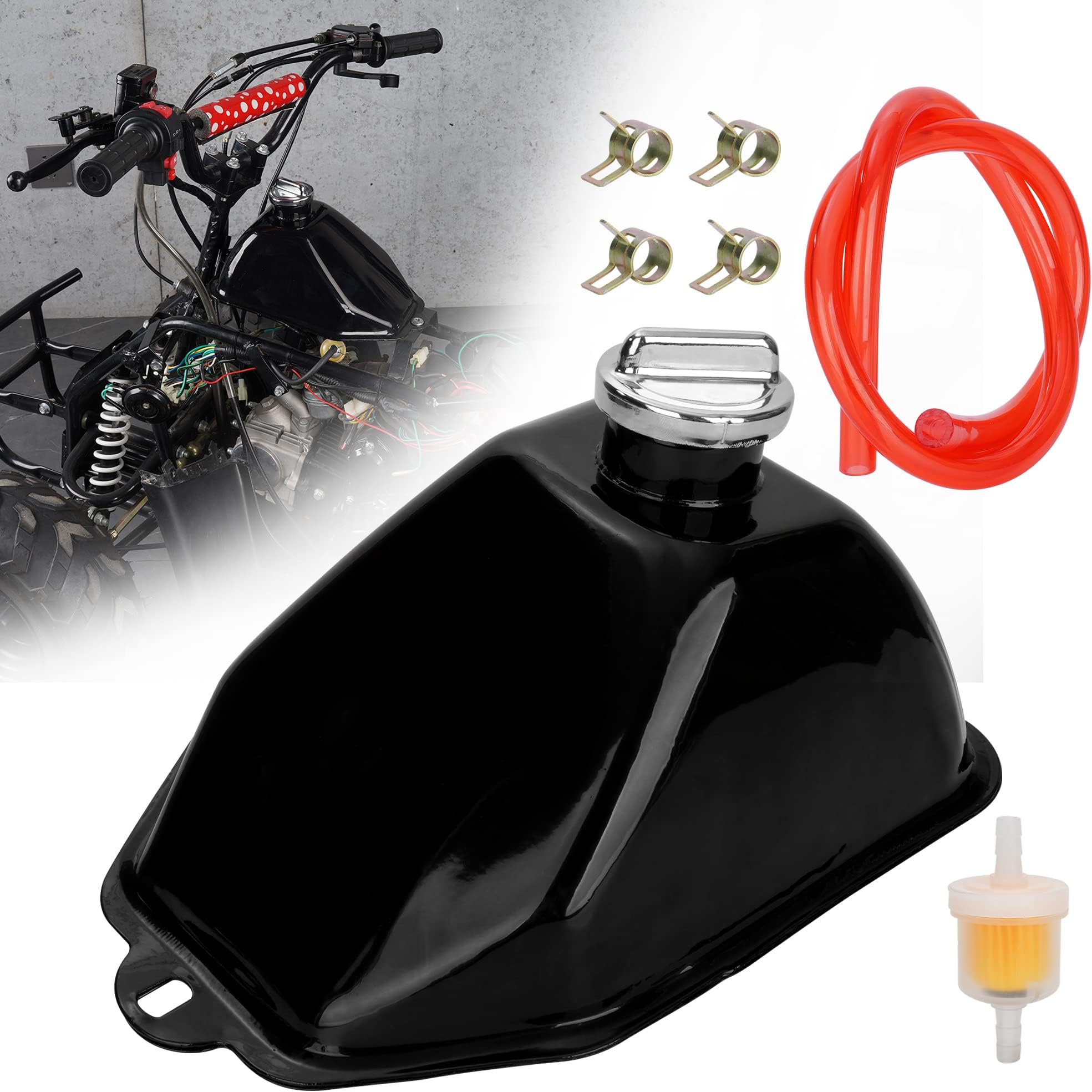 Amazon.com: NovelBee Steel Fuel Tank Gas Tank with Cap Petcock for ...