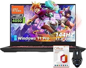 Amazon.com: ASUS TUF A17 Gaming Laptop - 17.3" FHD 144Hz Display, AMD Ryzen 9-7940HS, 32 GB DDR5 ...