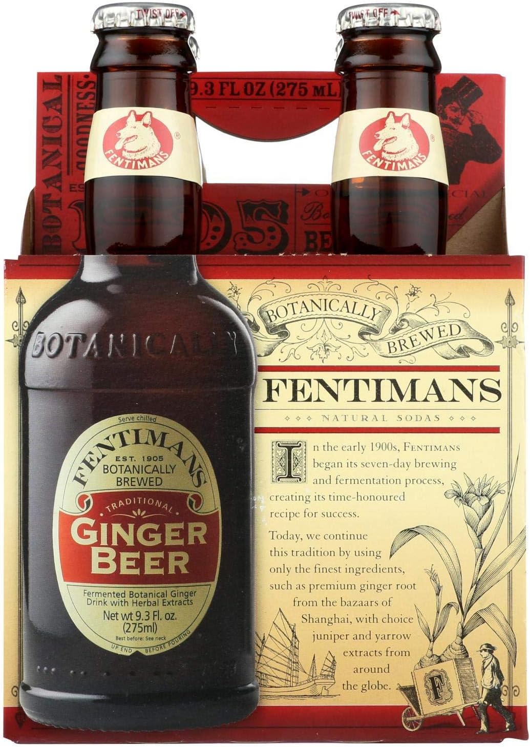 Amazon.com: Fentimans Bev Ginger Beer, 37.2 Fl Oz : Grocery & Gourmet Food