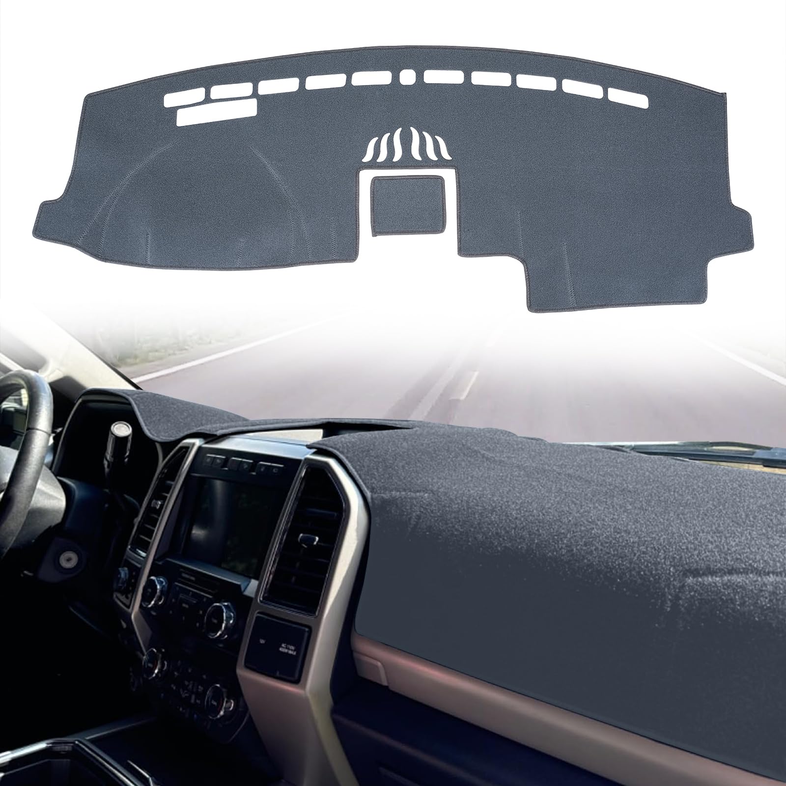 Amazon.com: puxhig Dashboard Cover Custom Fit for Ford F150 2015-2020 ...