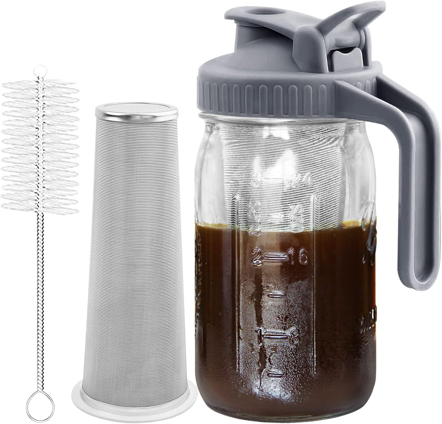 Amazon.com: Cold Brew Coffee Maker,32 Oz Mason Jar Pitcher with ...