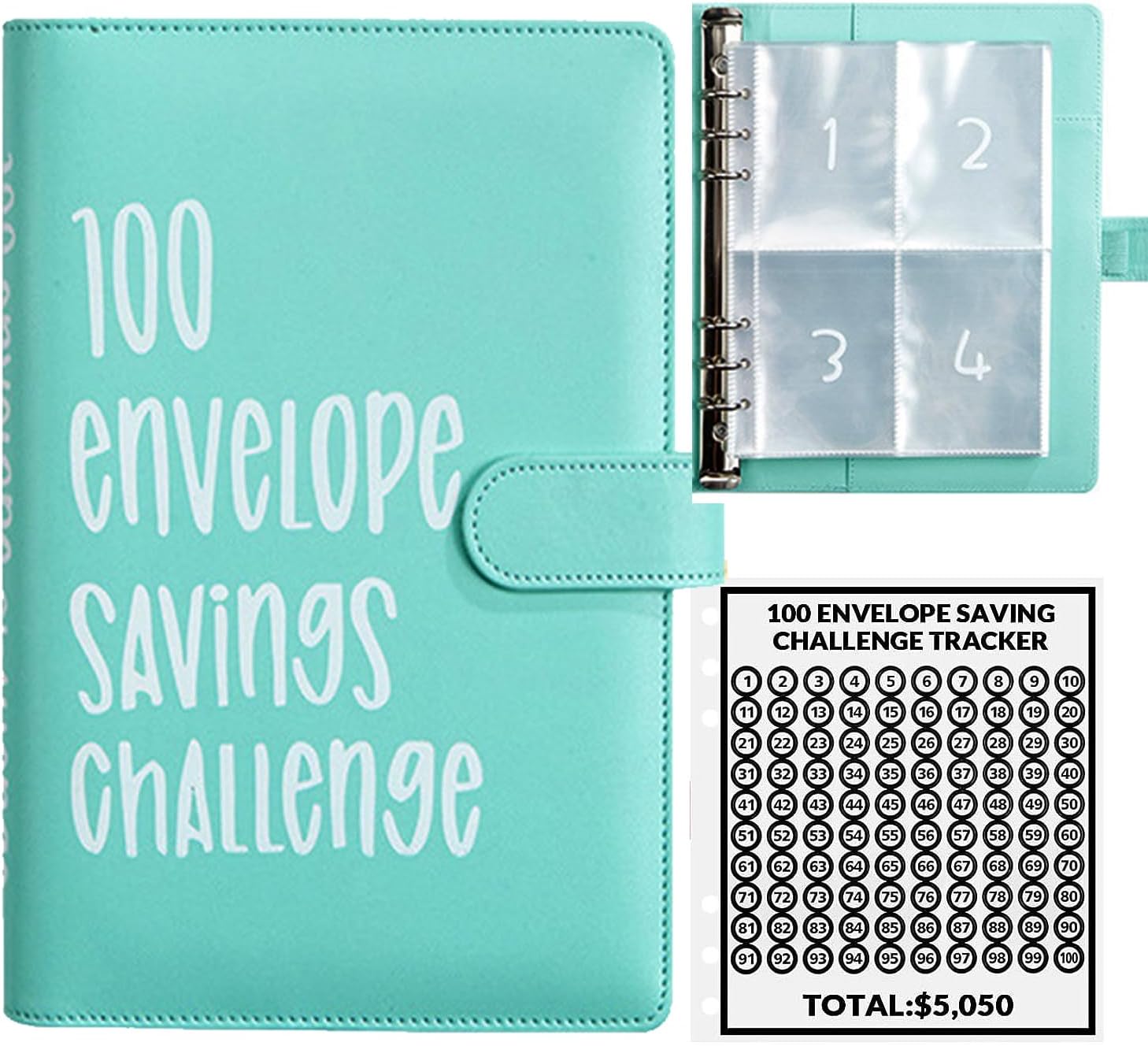 Amazon.com : 100 Envelope Challenge Binder, Envelope Challenge Binder ...