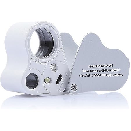 2 Pieces Jewelers Loupe 30X 60X 90X Illuminated Jewelers Eye Loupe ...
