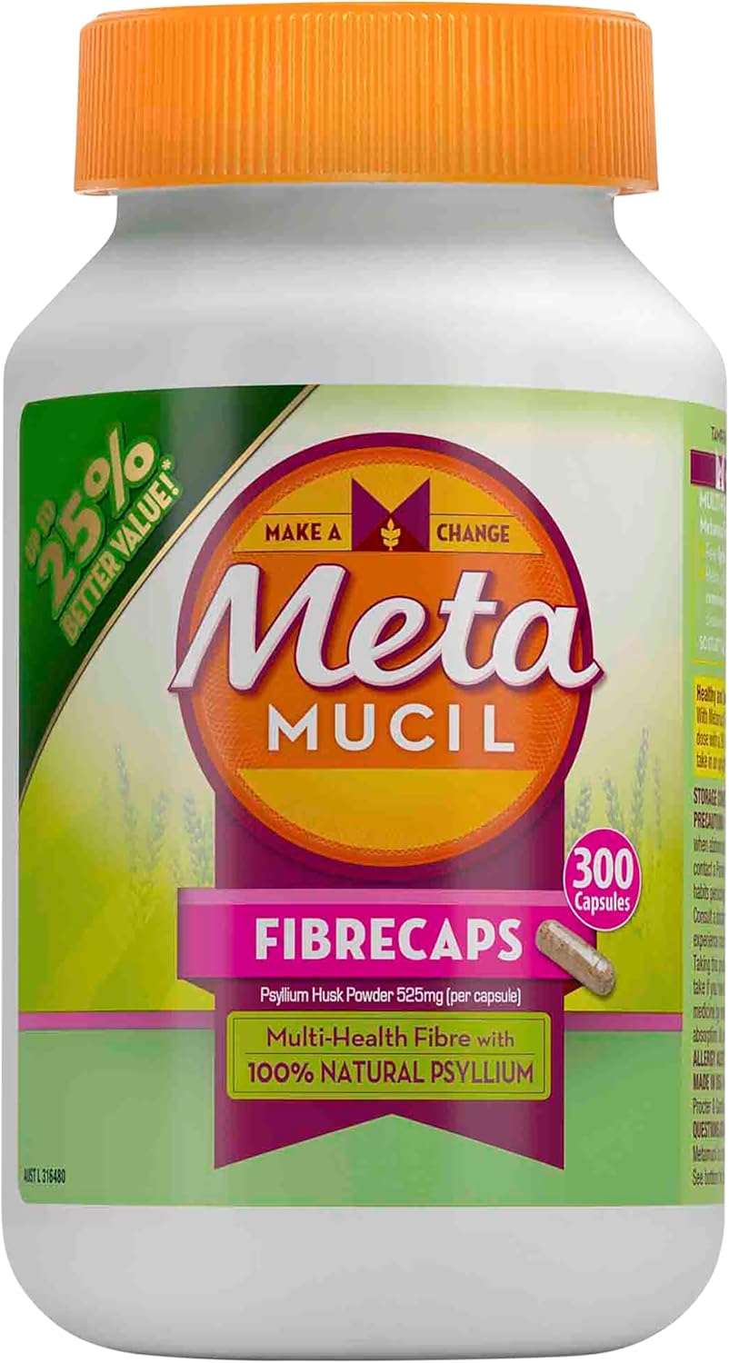 Metamucil Capsules 300 Daily Fibre Supplement : Amazon.com.au: Health ...