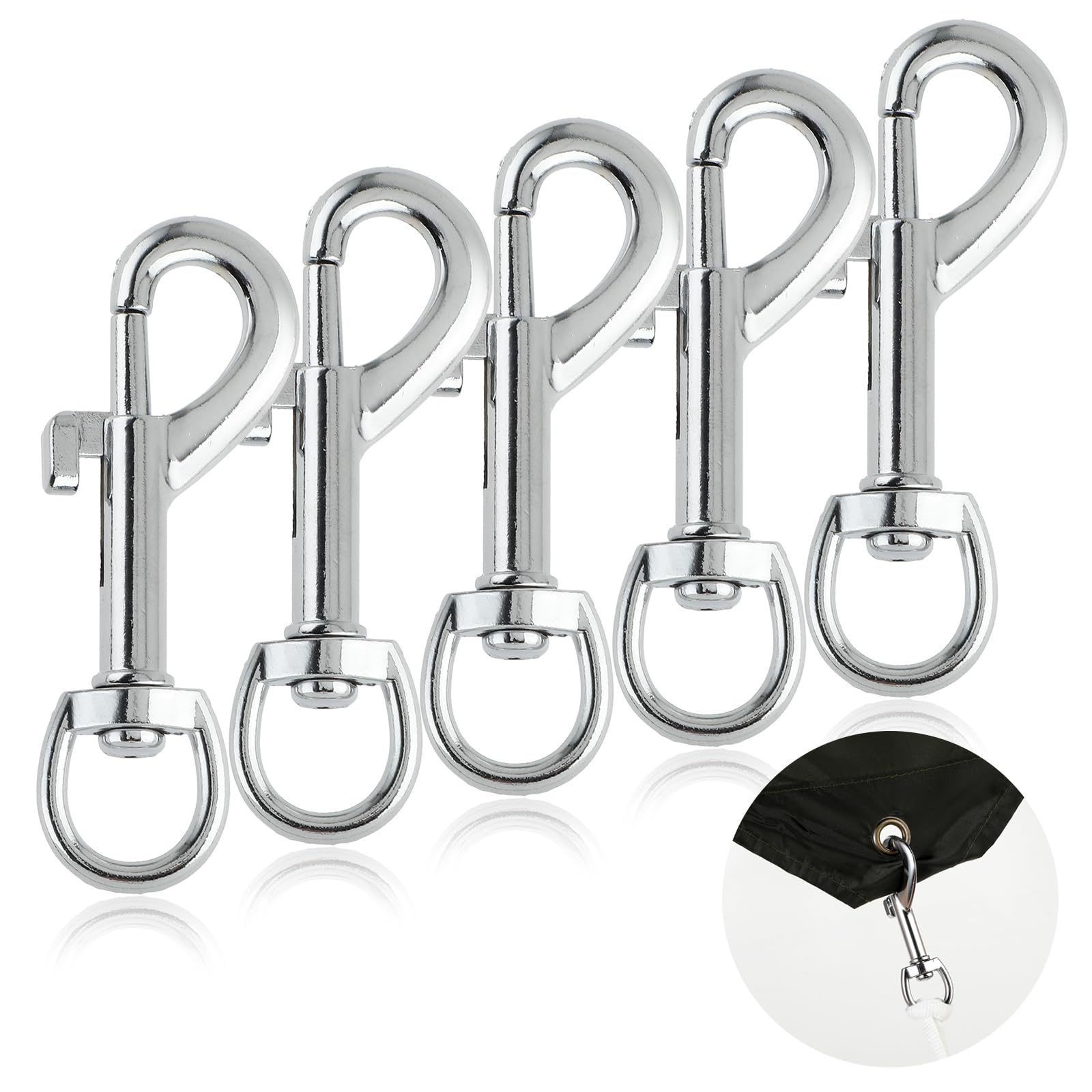 Thinp 5 Pcs Flag Clips for Flagpole,Zinc Alloy Flag Pole Clips to Hold ...