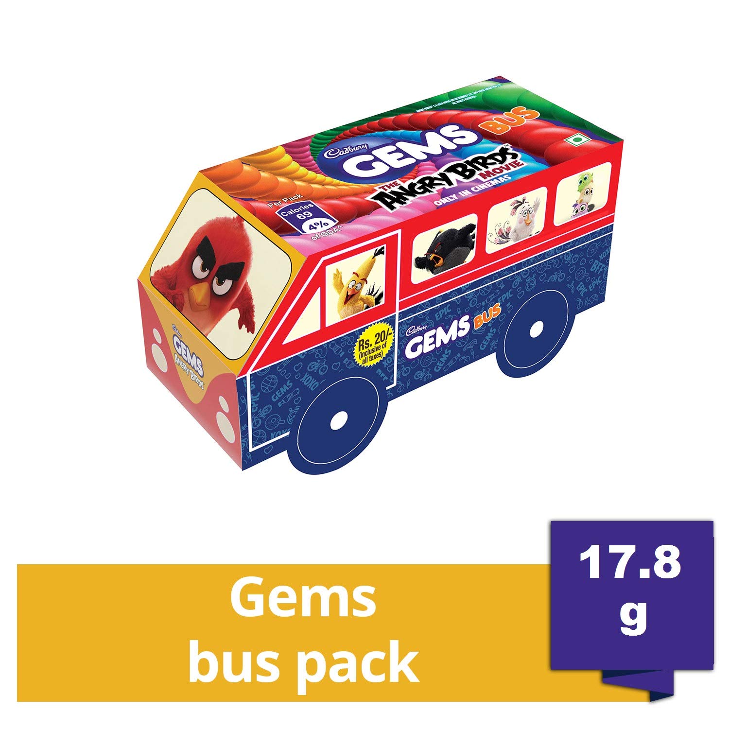 Cadbury Gems Chocolate Bus, 17.8 gm Pack : Amazon.in: Grocery & Gourmet ...